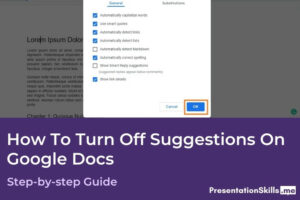 How To Turn Off Suggestions On Google Docs - PresentationSkills.me