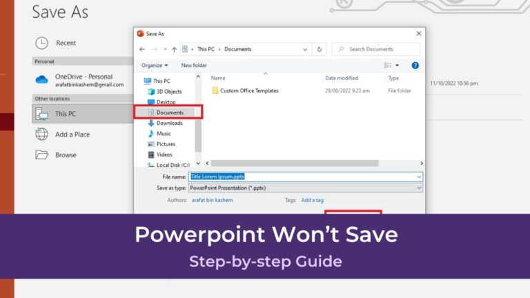 Powerpoint Won’t Save (5 Fixes) - PresentationSkills.me