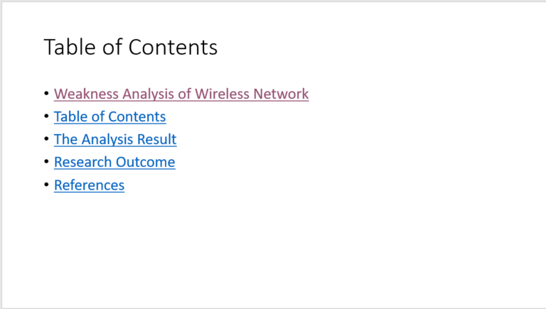 How To Create A Table Of Contents In Powerpoint - PresentationSkills.me